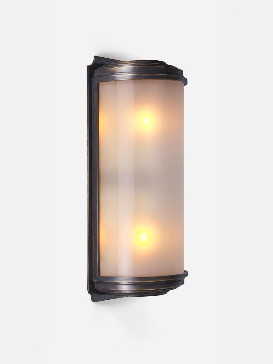 Cylinder - A timeless entrance hall light crafted from brass and glass