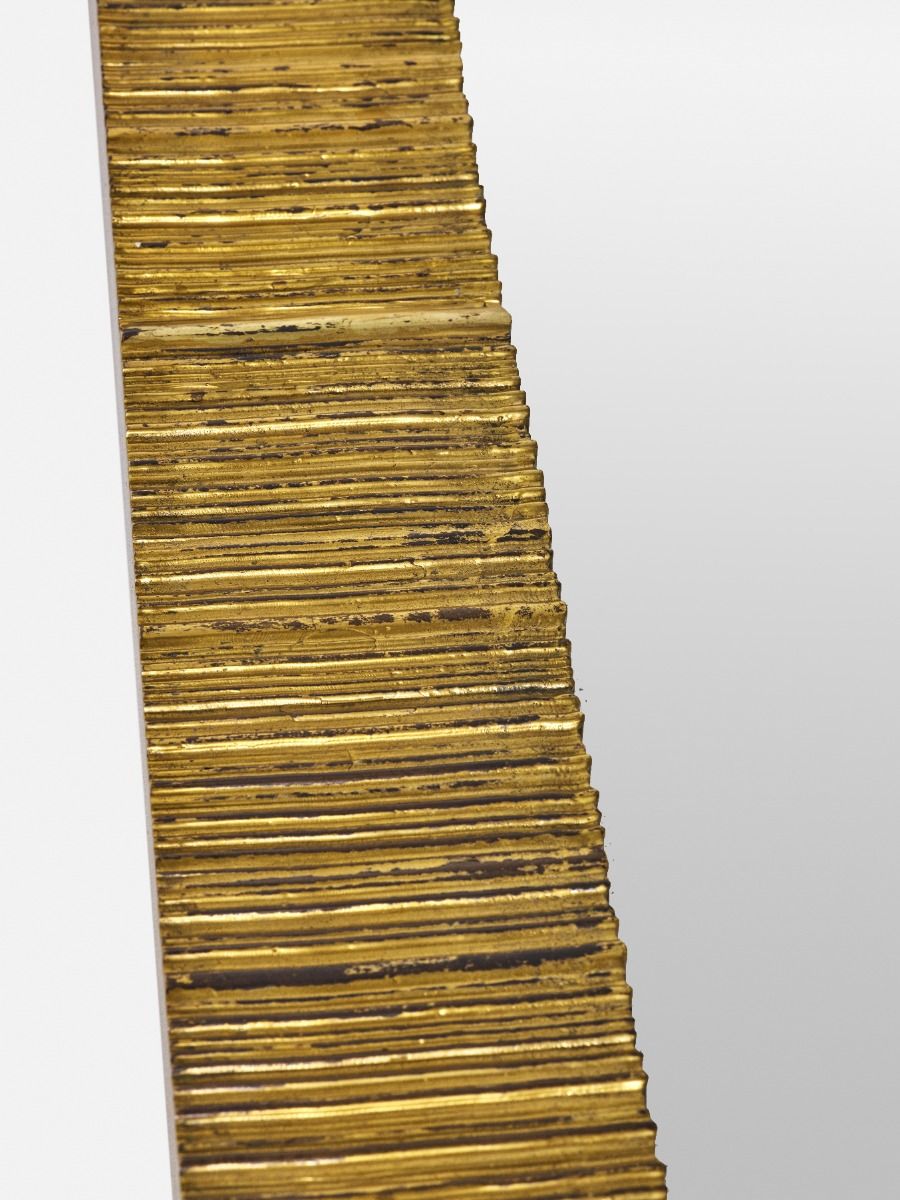 Strata Mirror - A brass framed Strata Mirror by Collier Webb